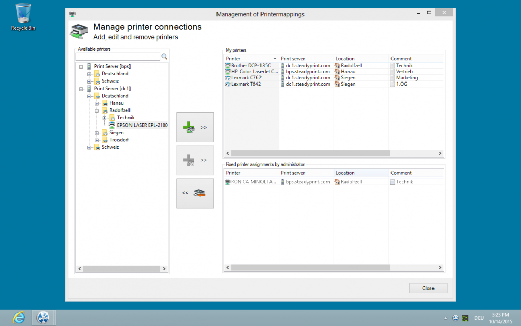 steadyPRINT Agent: Printer connections | steadyPRINT - das Rundum ...